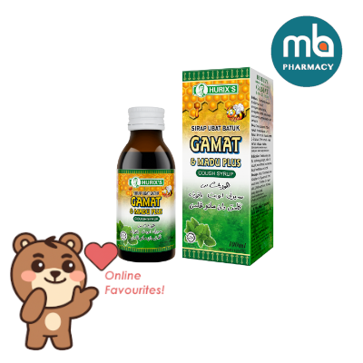 HURIX'S SIRAP UBAT BATUK GAMAT & MADU PLUS 100ML – Medibay Pharmacy ...