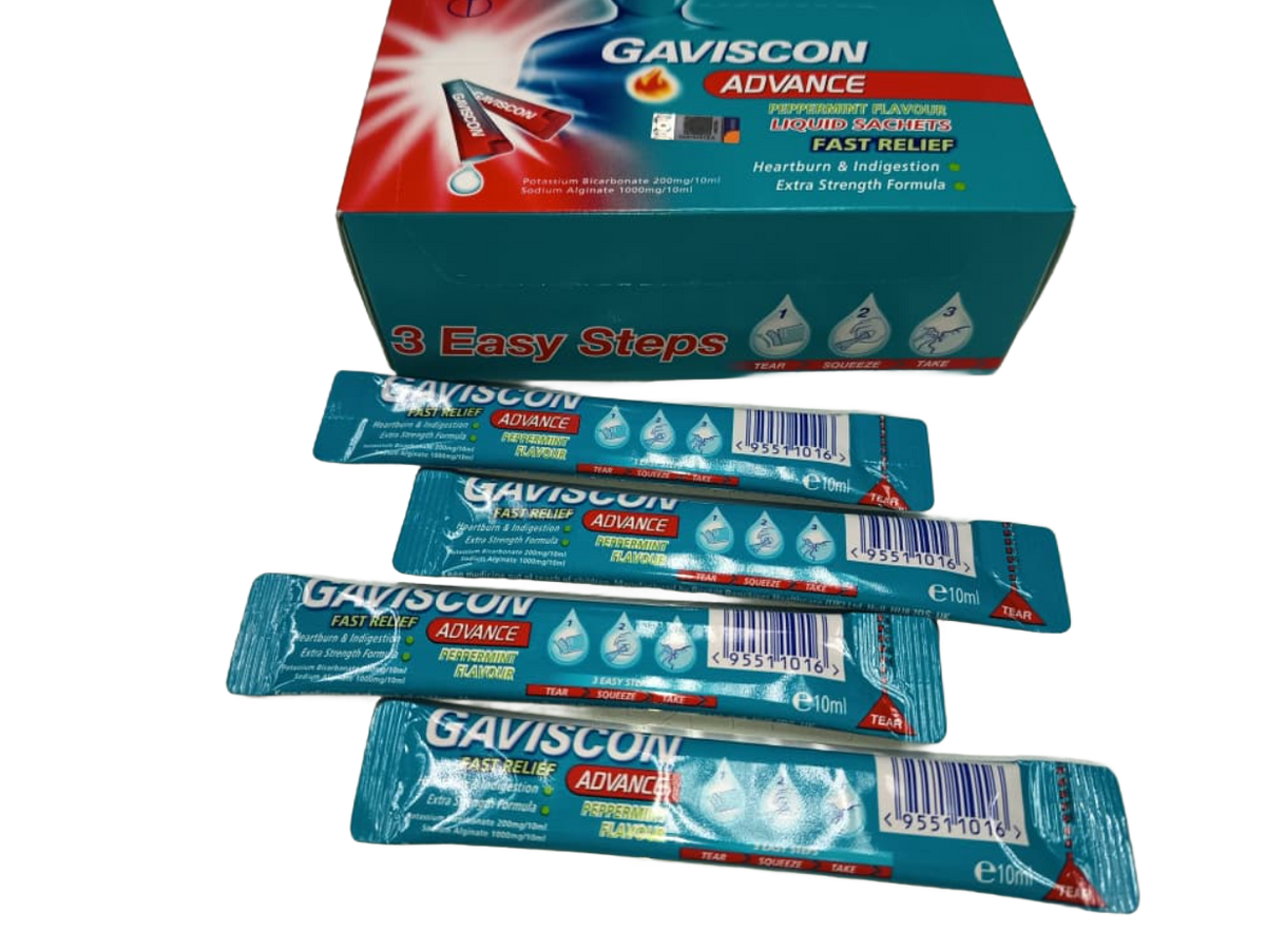 Gaviscon Advance 10ml Sachet | Fast Heartburn & Reflux Relief – Medibay ...