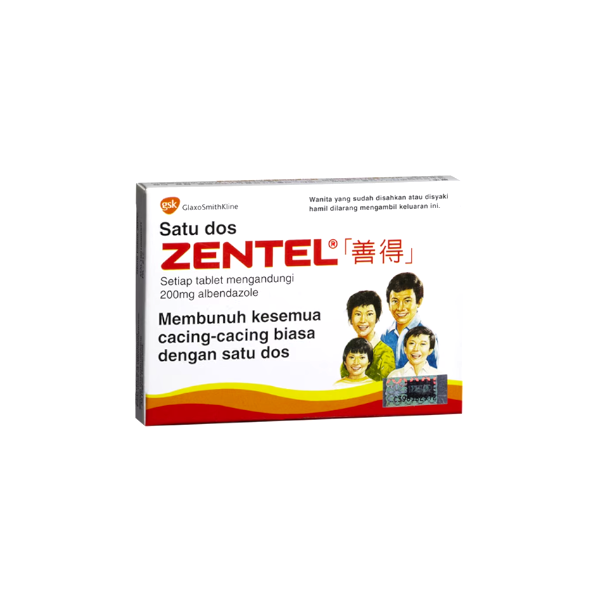 ZENTEL 200MG TABLETS 2'S – Medibay Pharmacy : Health | Beauty ...
