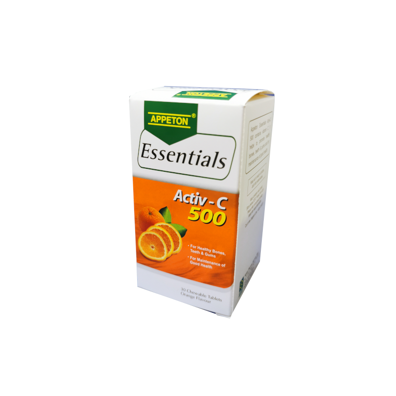 APP ESSENTIALS ACTIV-C 500 TAB ORANGE 30'S – Medibay Pharmacy : Health ...