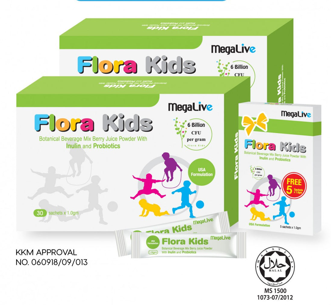 MegaLive Flora Kids Probiotics (30's x 2) - Kids' Digestive Health ...